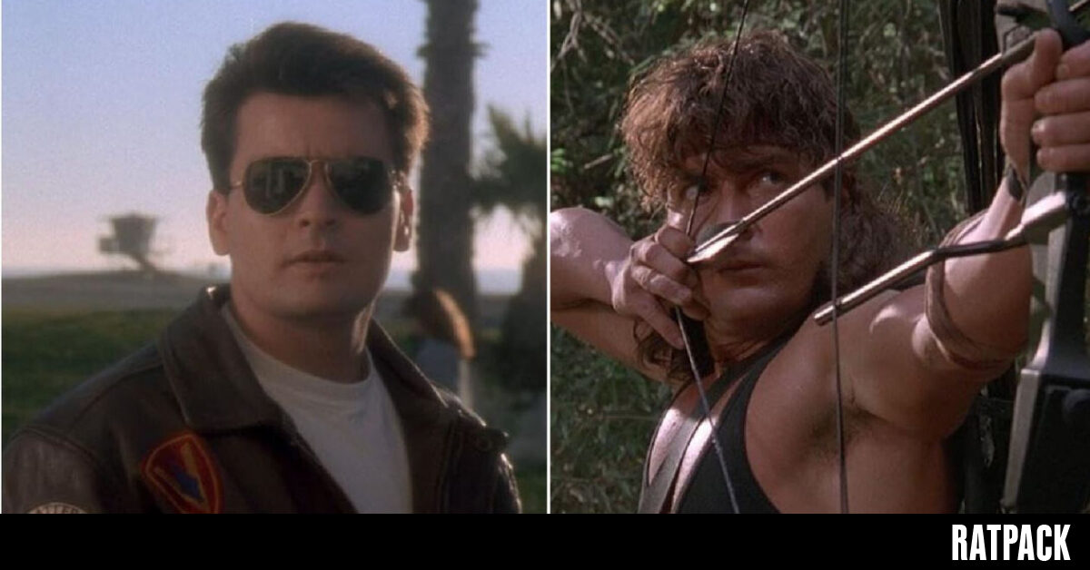 Όταν ο Charlie Sheen σατήριζε υπέροχα τα Top Gun και Rambo - RatPack.gr